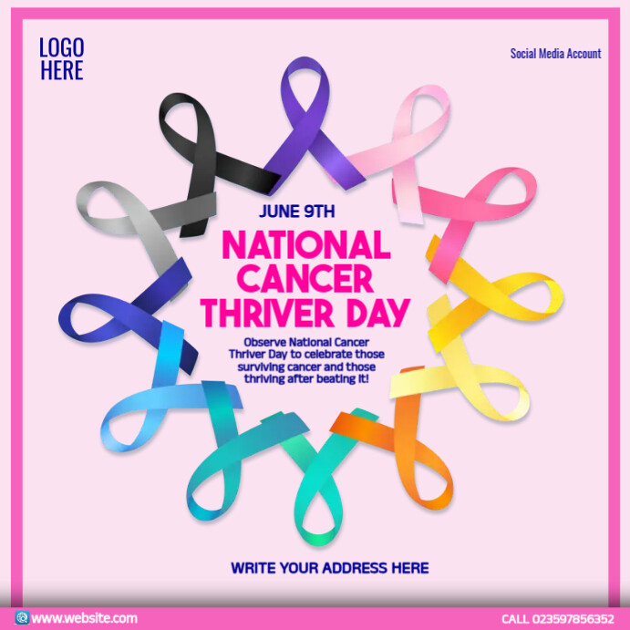 Copy of national cancer thriver day | PosterMyWall