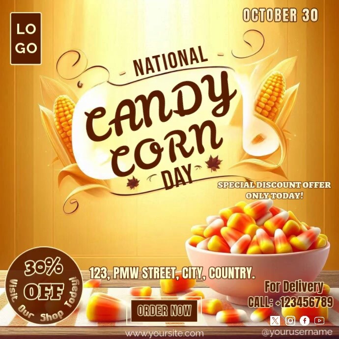 National Candy Corn Day Template | PosterMyWall