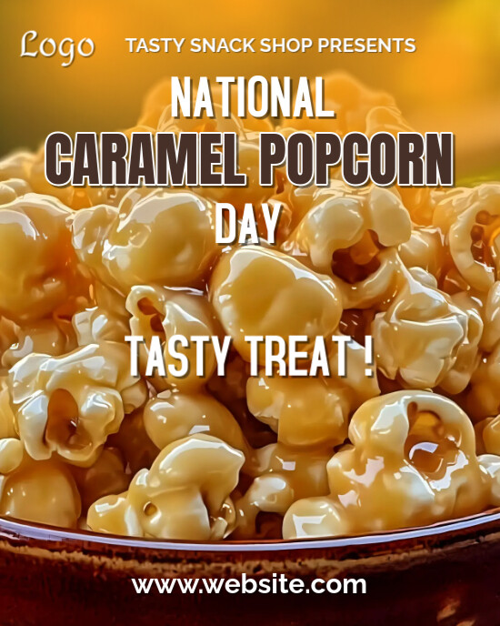 National Caramel Popcorn day Template | PosterMyWall