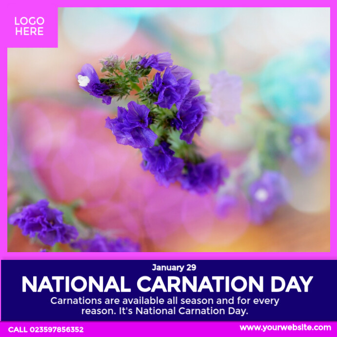 Copy of National Carnation Day | PosterMyWall