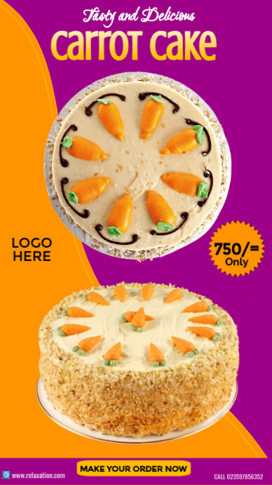 national carrot cake day ad Template | PosterMyWall