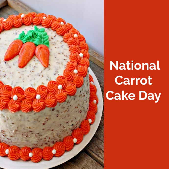 Copia de national carrot cake day | PosterMyWall