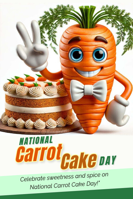 Copy of National carrot cake day | PosterMyWall
