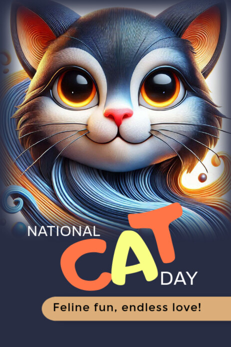 National cat day Template | PosterMyWall