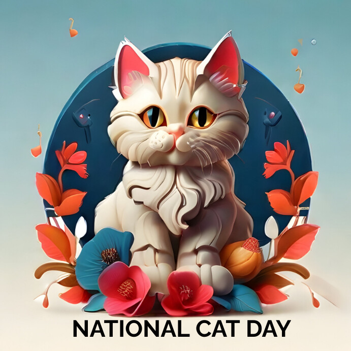 National Cat day Template | PosterMyWall