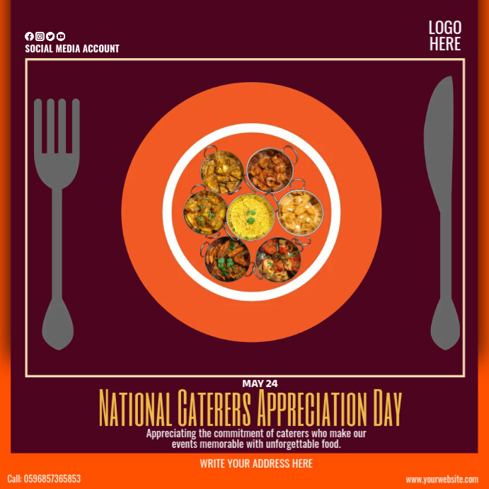Plantilla de national caterers appreciation day | PosterMyWall