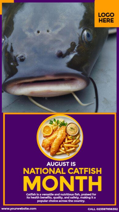 National Catfish Month Template | PosterMyWall