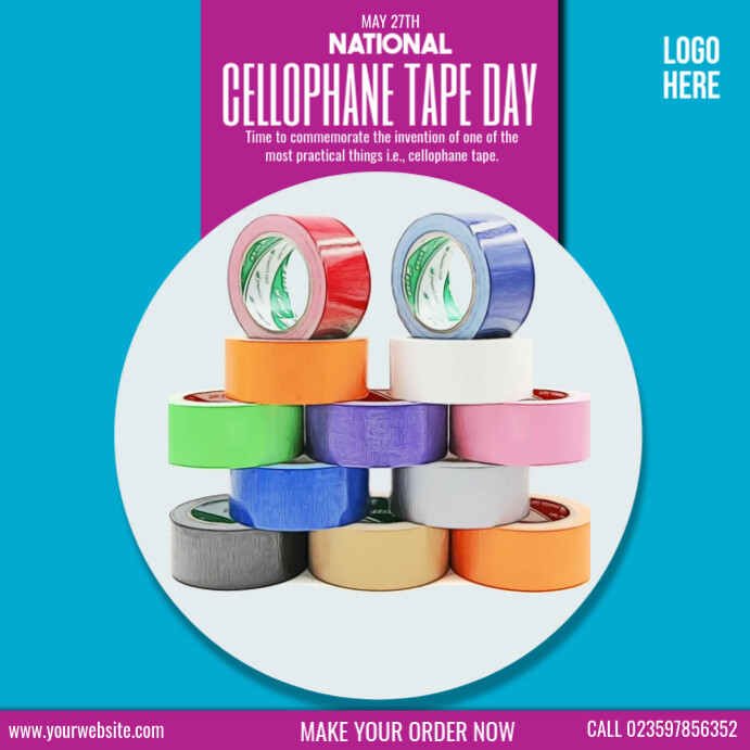 Plantilla de national cellophane tape day | PosterMyWall