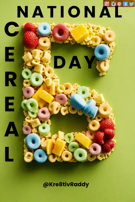 National Cereal Day Template | PosterMyWall