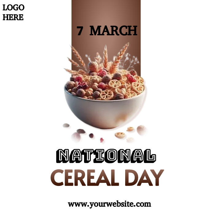 Plantilla de National cereal day design | PosterMyWall