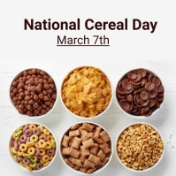 national cereal day Template | PosterMyWall
