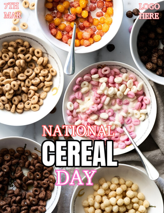 Plantilla de National cereal day | PosterMyWall