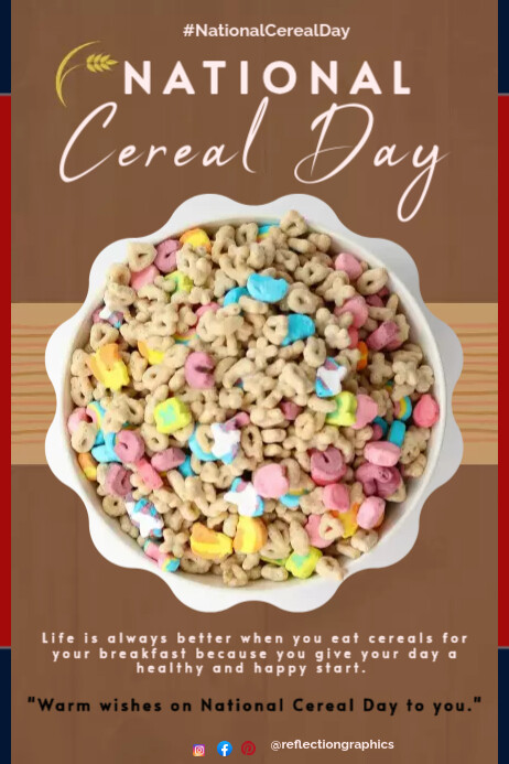 National Cereal Day Template | PosterMyWall