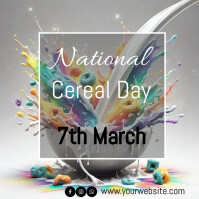 National cereal day template | PosterMyWall