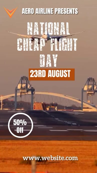 National Cheap Flight Day Template | PosterMyWall