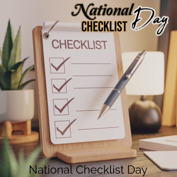 Copy of National Checklist Day | PosterMyWall
