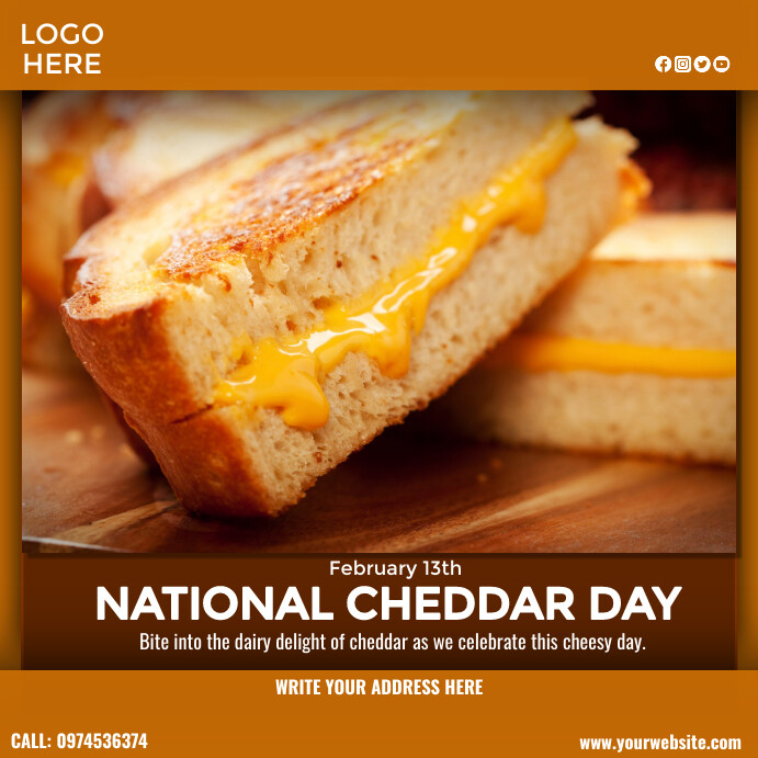 national cheddar day template | PosterMyWall