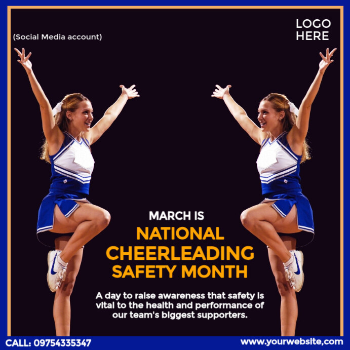 National Cheerleading Safety Month Template | PosterMyWall