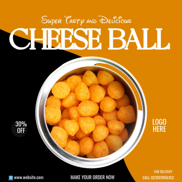 national cheese ball day Template | PosterMyWall