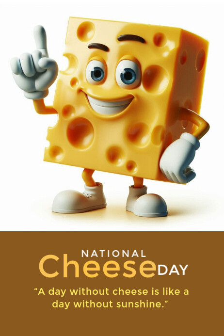National cheese day Template | PosterMyWall