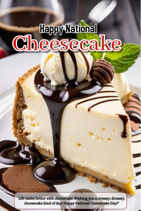 National cheesecake day Template | PosterMyWall