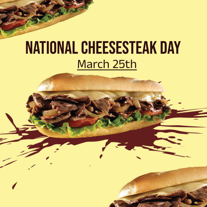 Plantilla de national cheesesteak day | PosterMyWall