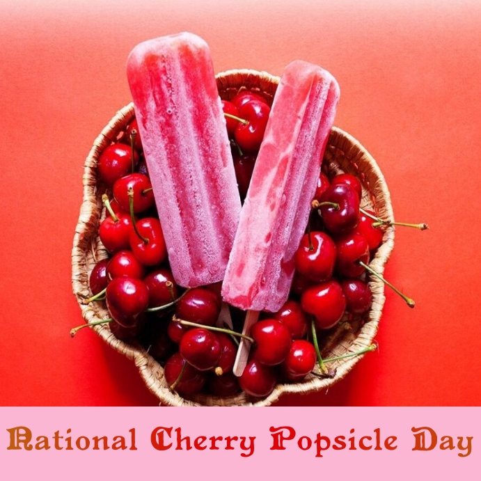 national cherry popsicle day instagram post Template | PosterMyWall