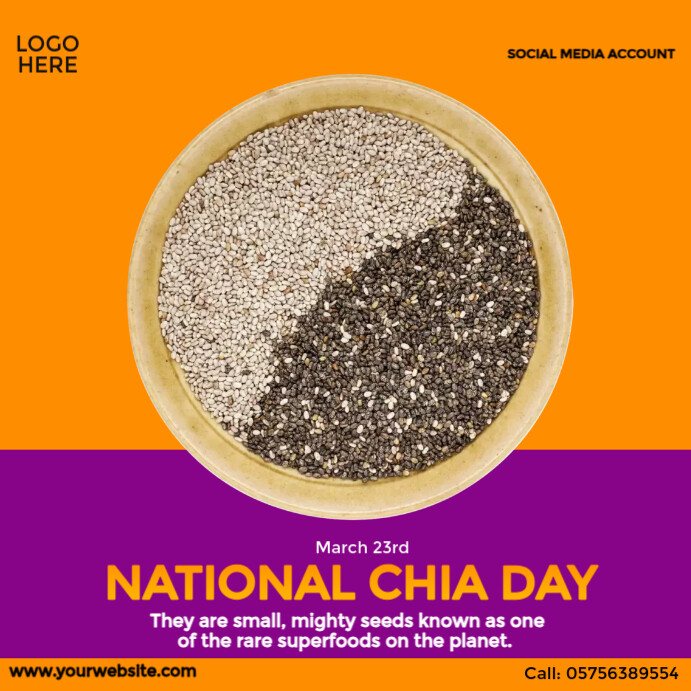 national chia day Template | PosterMyWall