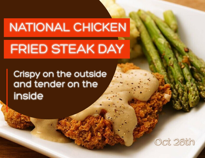 National Chicken Fried Steak Day Template | PosterMyWall