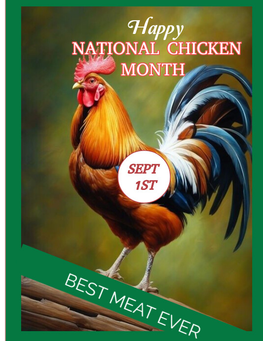 national chicken month day Template | PosterMyWall