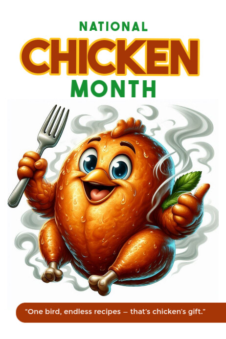 National chicken month Template | PosterMyWall