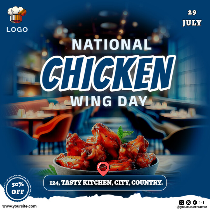 Modèle National Chicken Wing Day | PosterMyWall
