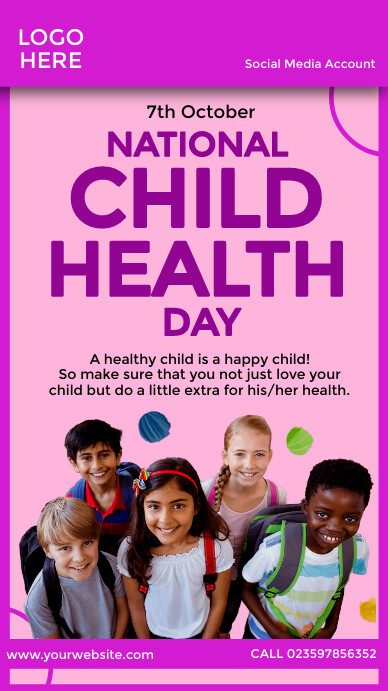 Copy of National Child Health Day Design | PosterMyWall