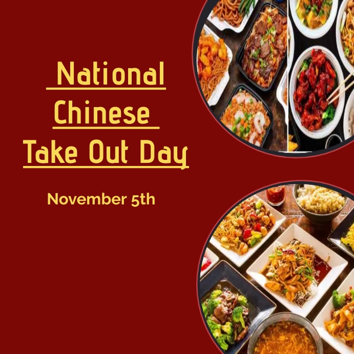national chinese take out day Template | PosterMyWall