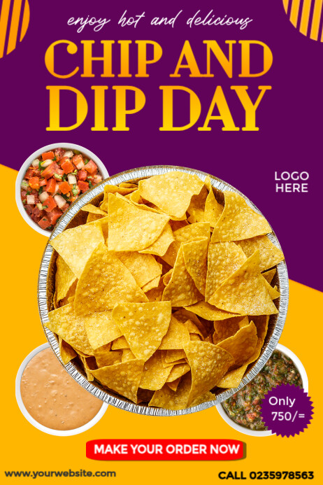 National Chip and Dip Day Poster Template | PosterMyWall