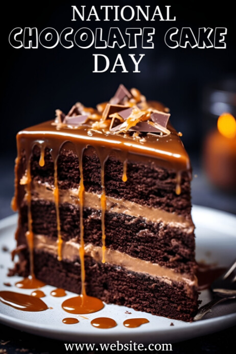 National chocolate cake day Template | PosterMyWall