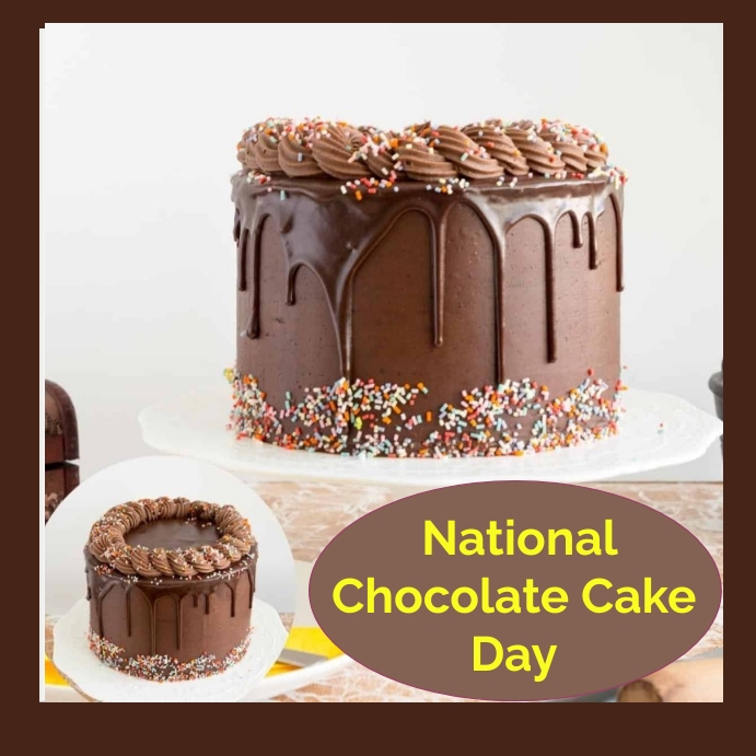 national chocolate cake day Template | PosterMyWall