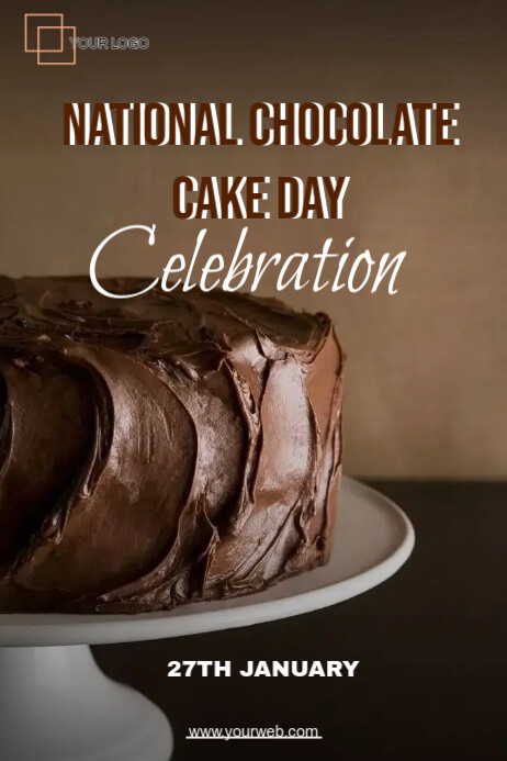 National chocolate cake day Template | PosterMyWall