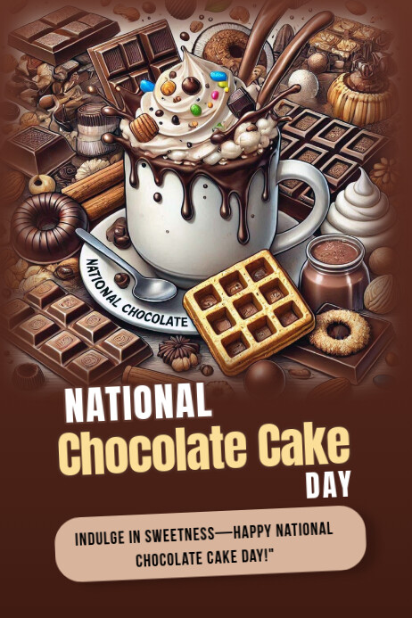 Copy of National chocolate cake day | PosterMyWall