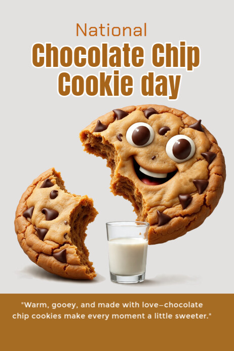 National chocolate chip cookie day Template | PosterMyWall
