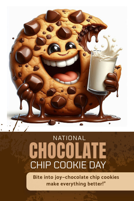 Plantilla de National chocolate chip cookie day | PosterMyWall