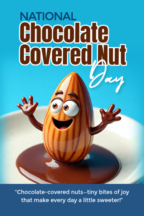 National Chocolate Covered Nut Day Poster Template | PosterMyWall
