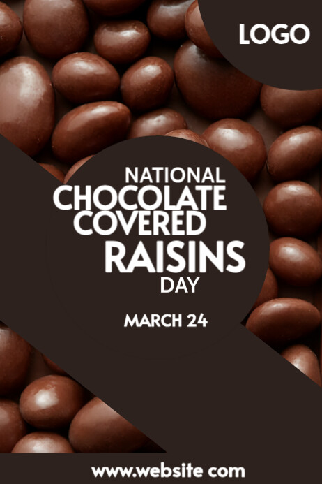 Copy of National Chocolate Covered Raisins Day Template Poster ...