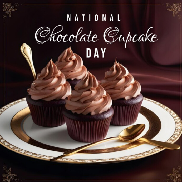 National Chocolate Cupcake Day Instagram Post Template | PosterMyWall