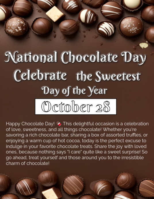 Copy of National Chocolate Day | PosterMyWall