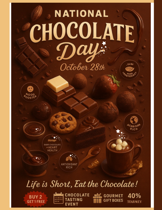 National Chocolate Day Template | PosterMyWall