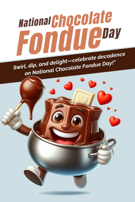 National chocolate fondue day Template | PosterMyWall