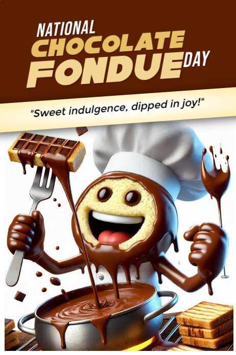 National chocolate fondue day Template | PosterMyWall