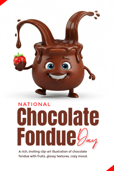 National chocolate fondue day Template | PosterMyWall