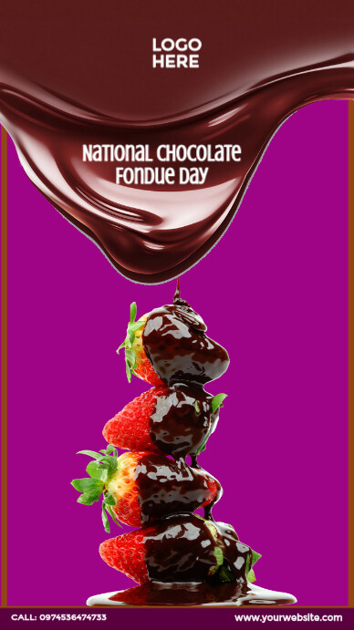 Plantilla de National Chocolate Fondue Day Design | PosterMyWall